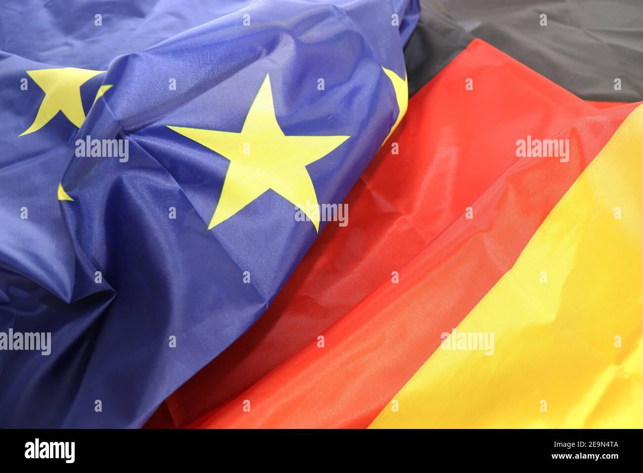 Symbol picture: German and european flag Stock Photo - Alamy