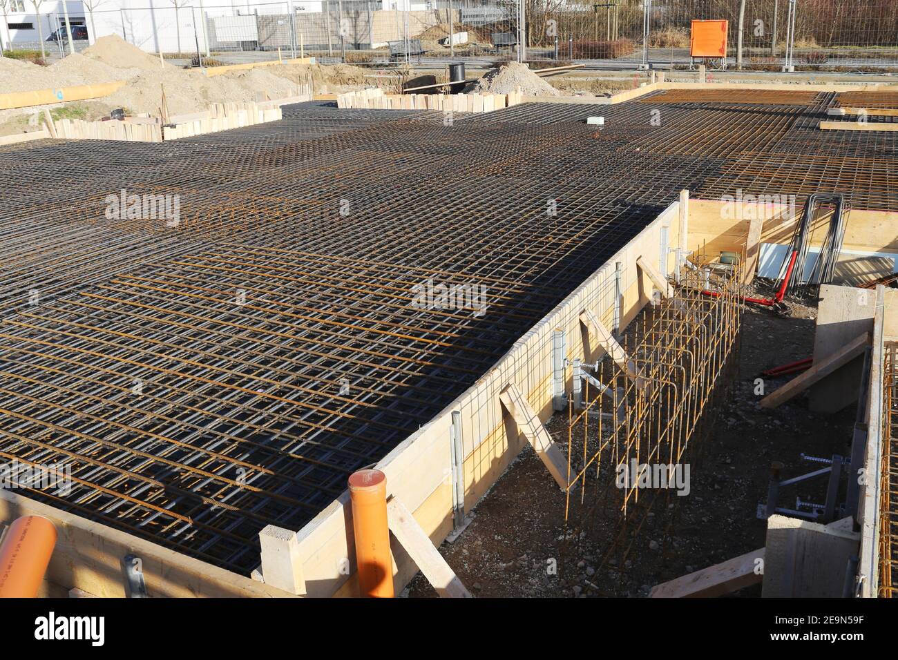 Construction site of a residential building Stock Photo - Alamy