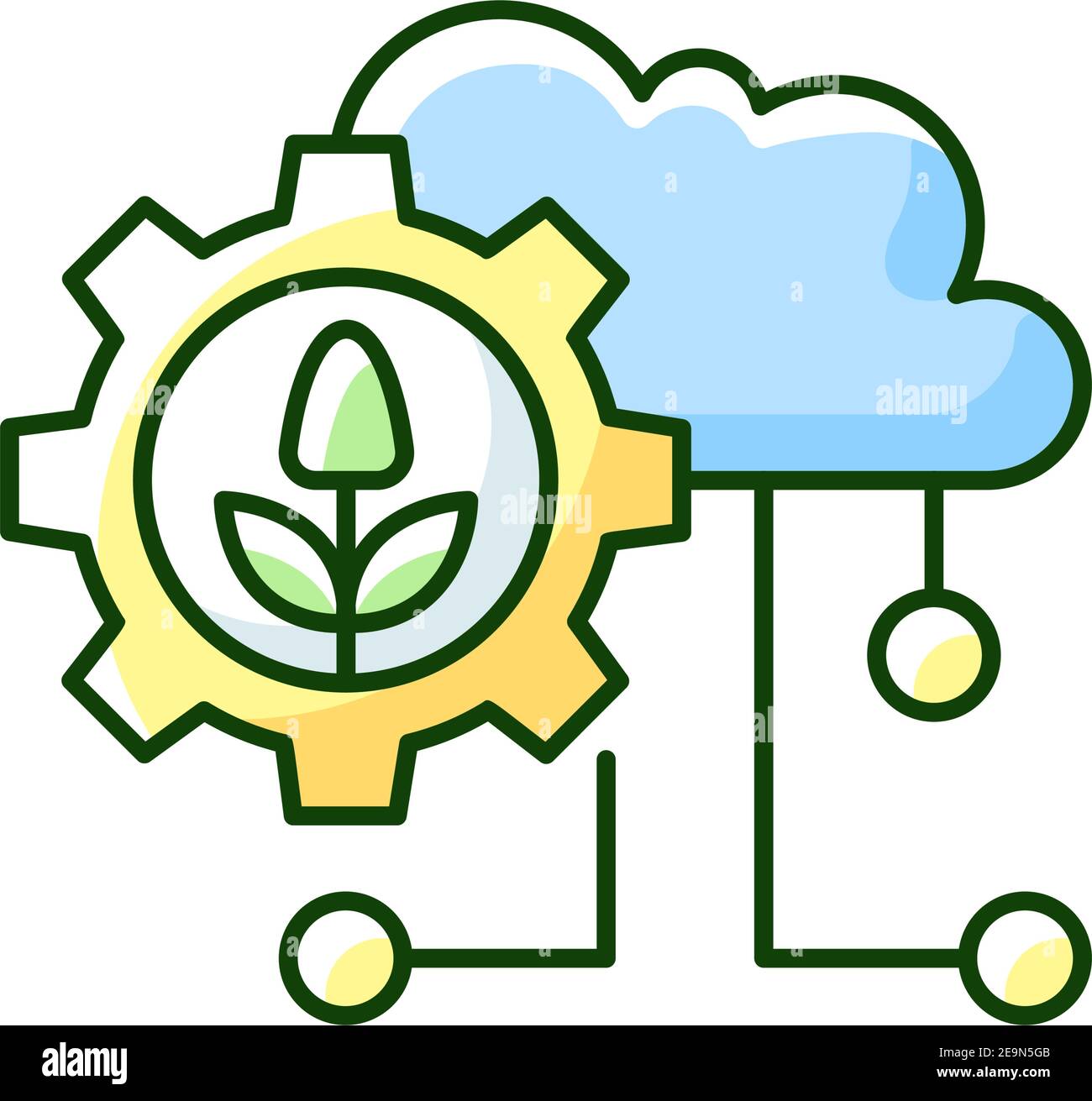 Cloud computing in farming RGB color icon Stock Vector Image & Art - Alamy