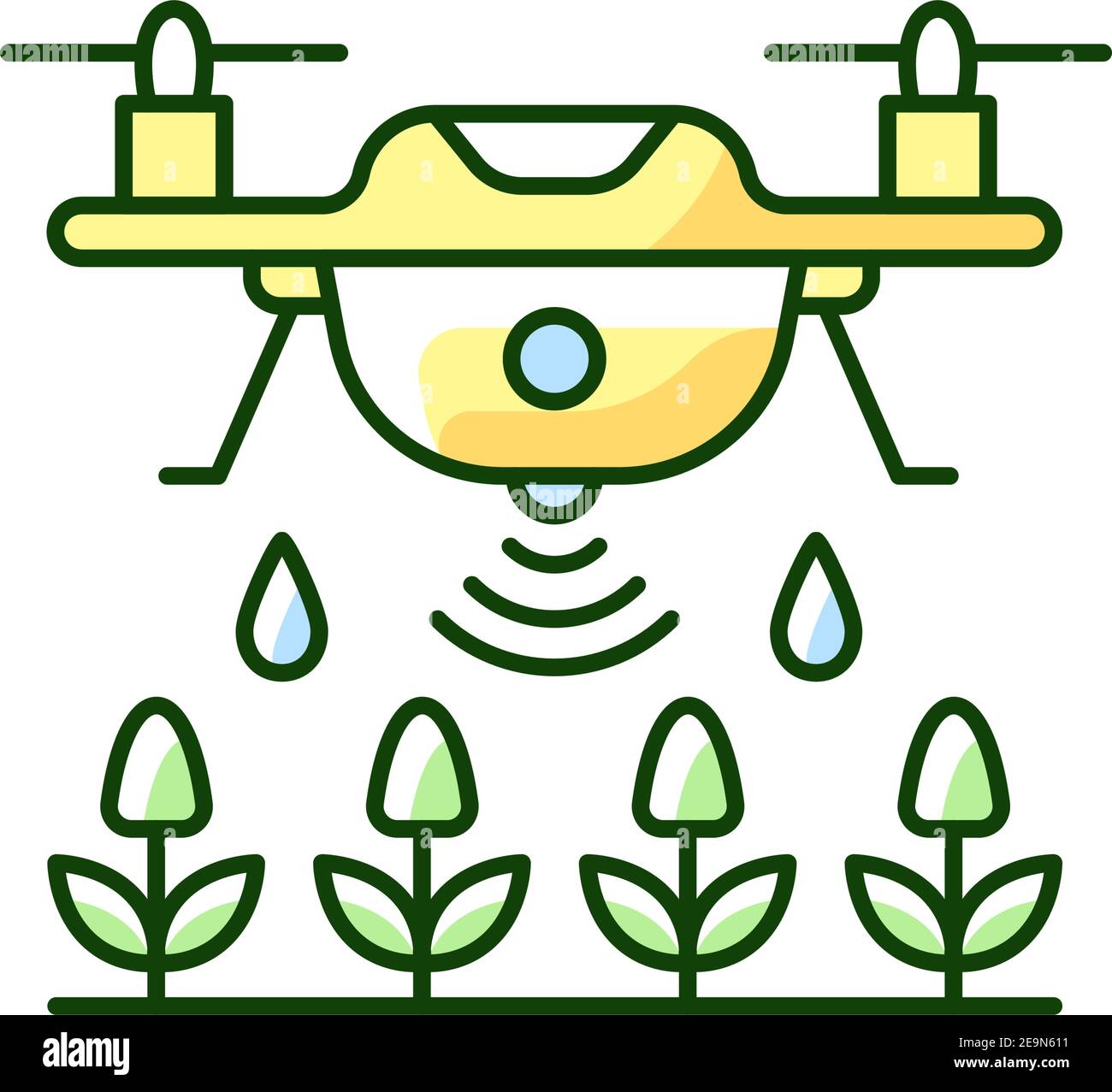 Farming drones RGB color icon Stock Vector Image & Art - Alamy