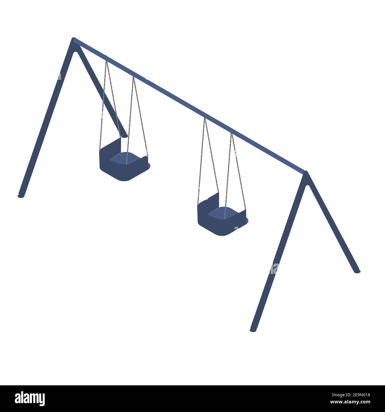 Isometric playground swing icon vector illustration Stock Vector Image ...