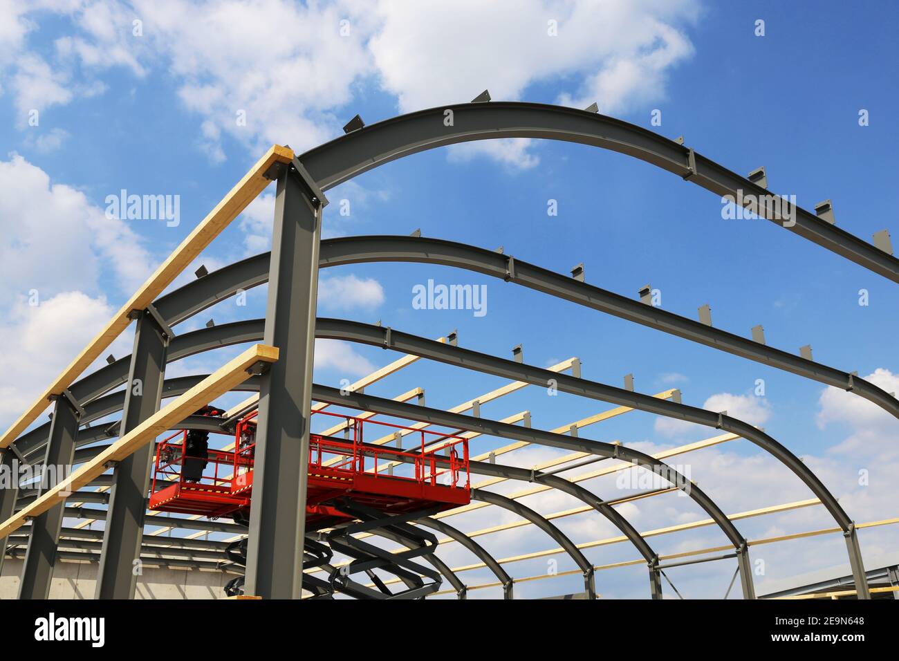 Commercial building, trade hall under construction Stock Photo - Alamy