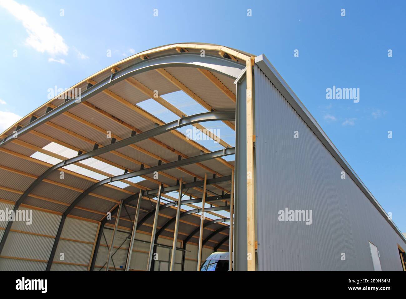 Commercial building, trade hall under construction Stock Photo - Alamy