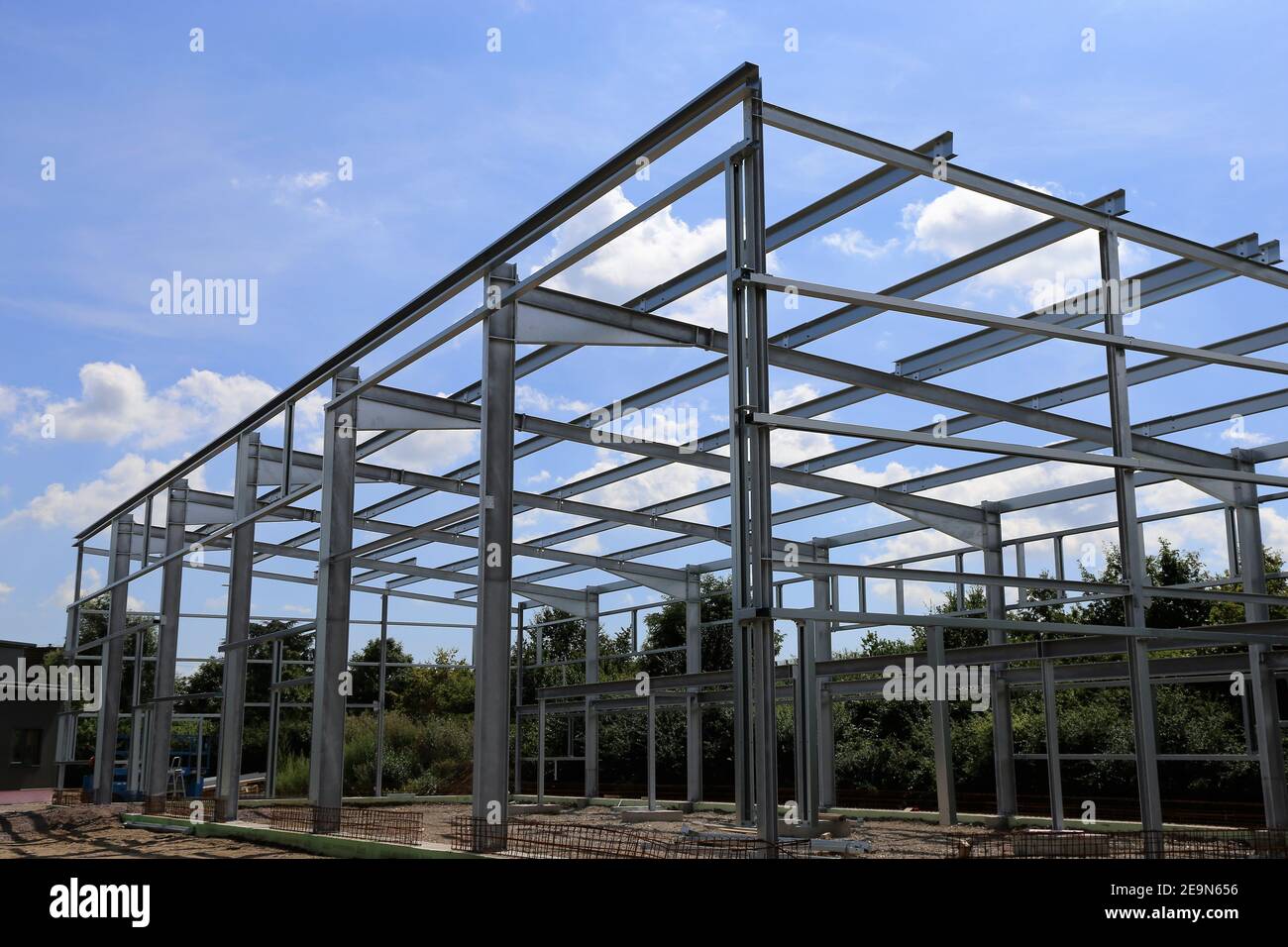 Commercial building, trade hall under construction Stock Photo - Alamy