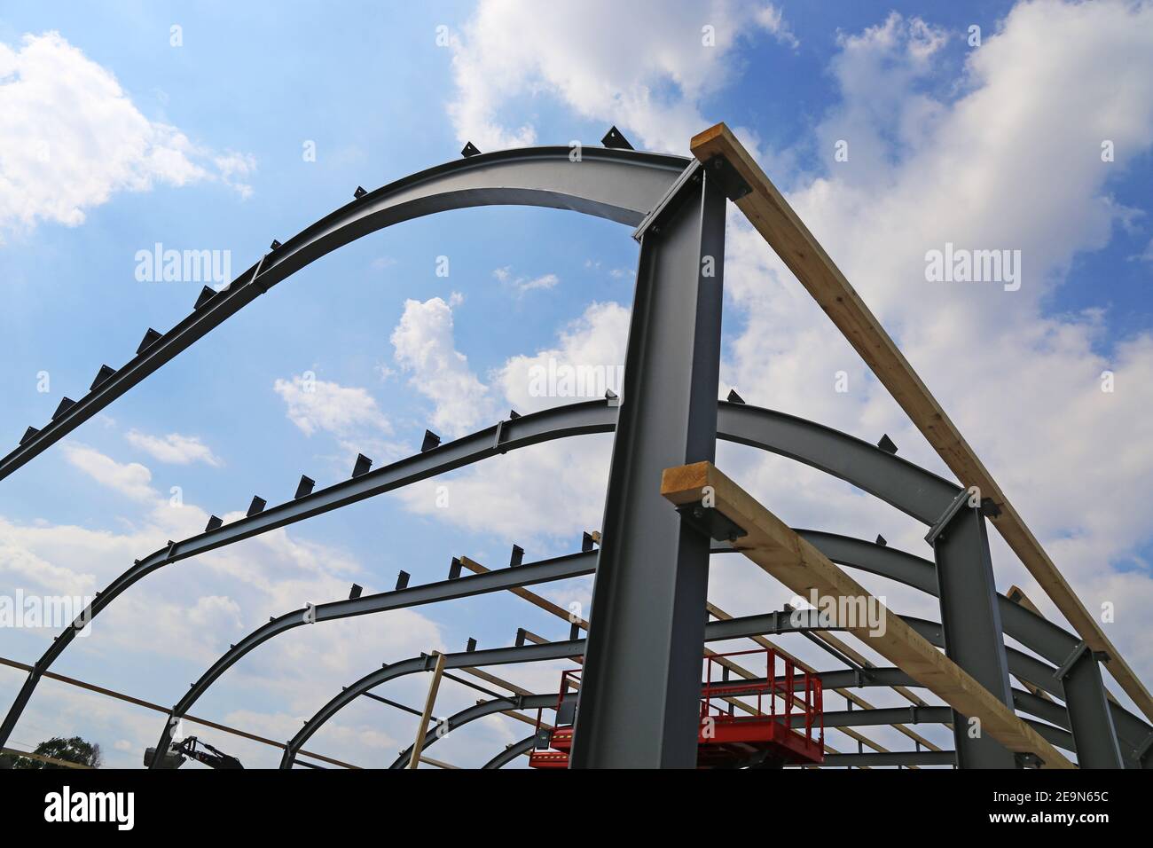 Commercial building, trade hall under construction Stock Photo - Alamy