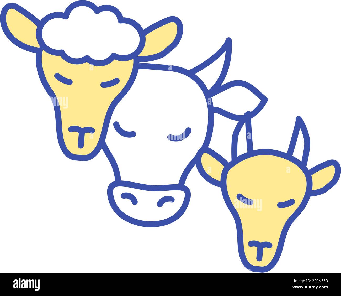 Livestock animals RGB color icon Stock Vector Image & Art - Alamy