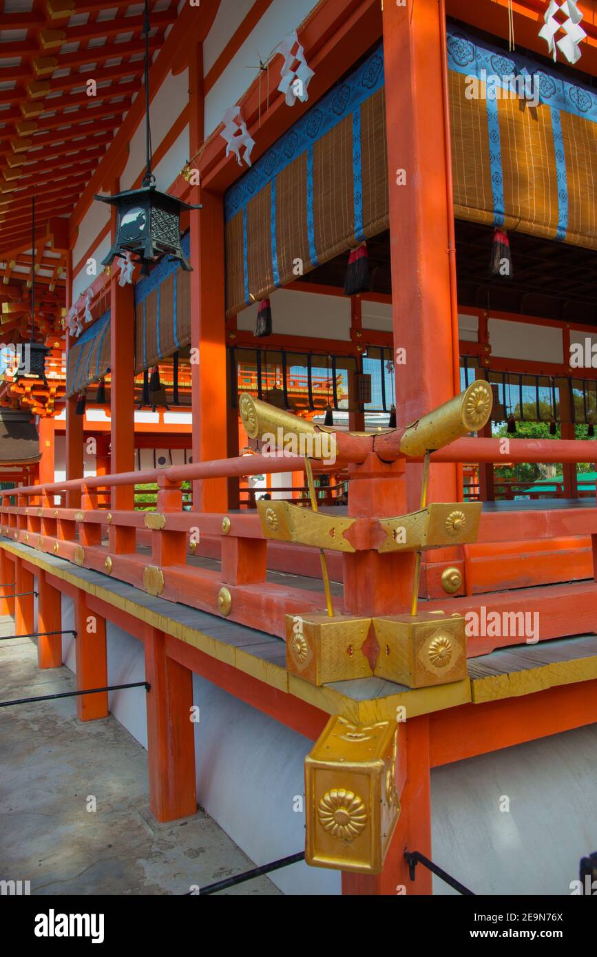 Red and golden temple Fushimi Inari shrine, in Japan, near Tokyo Stock ...