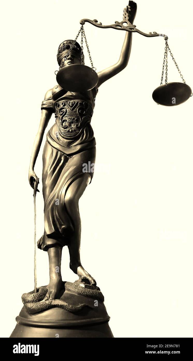 Justitia, symbol of law and justice Stock Photo - Alamy
