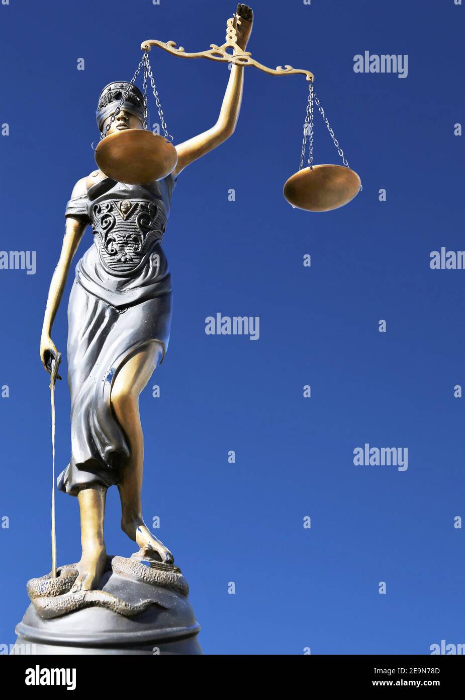 Justitia, symbol of law and justice Stock Photo - Alamy