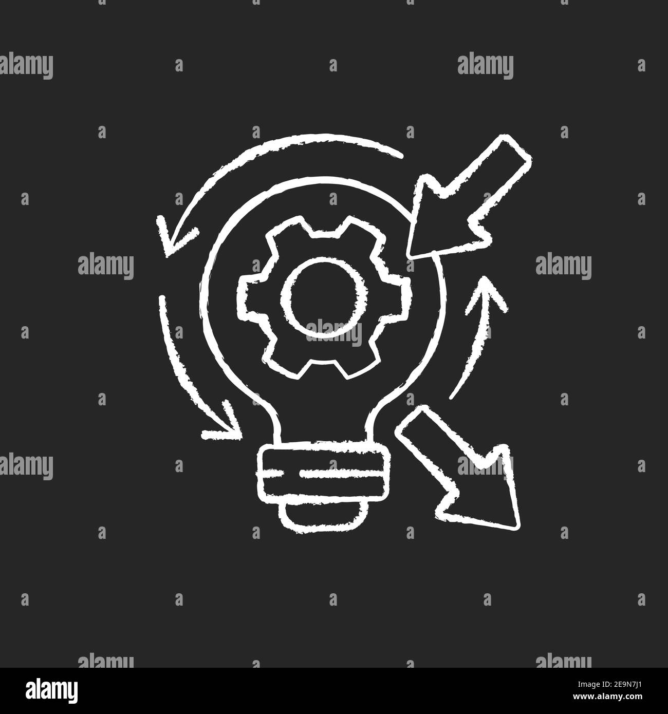 Reflection chalk white icons set on black background Stock Vector Image ...