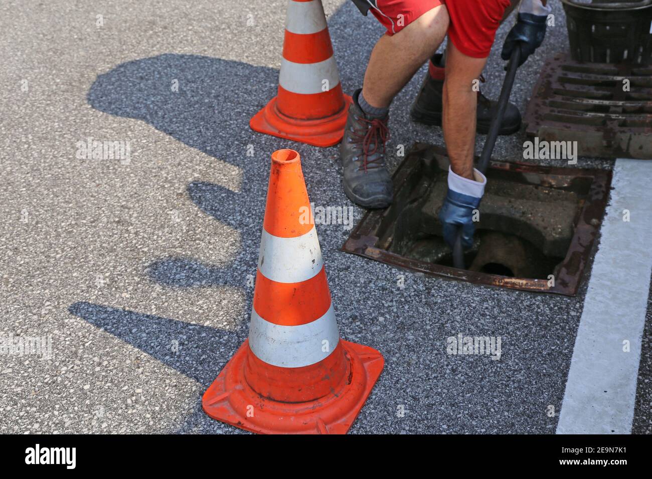 Sewer inspection with camera Stock Photo - Alamy