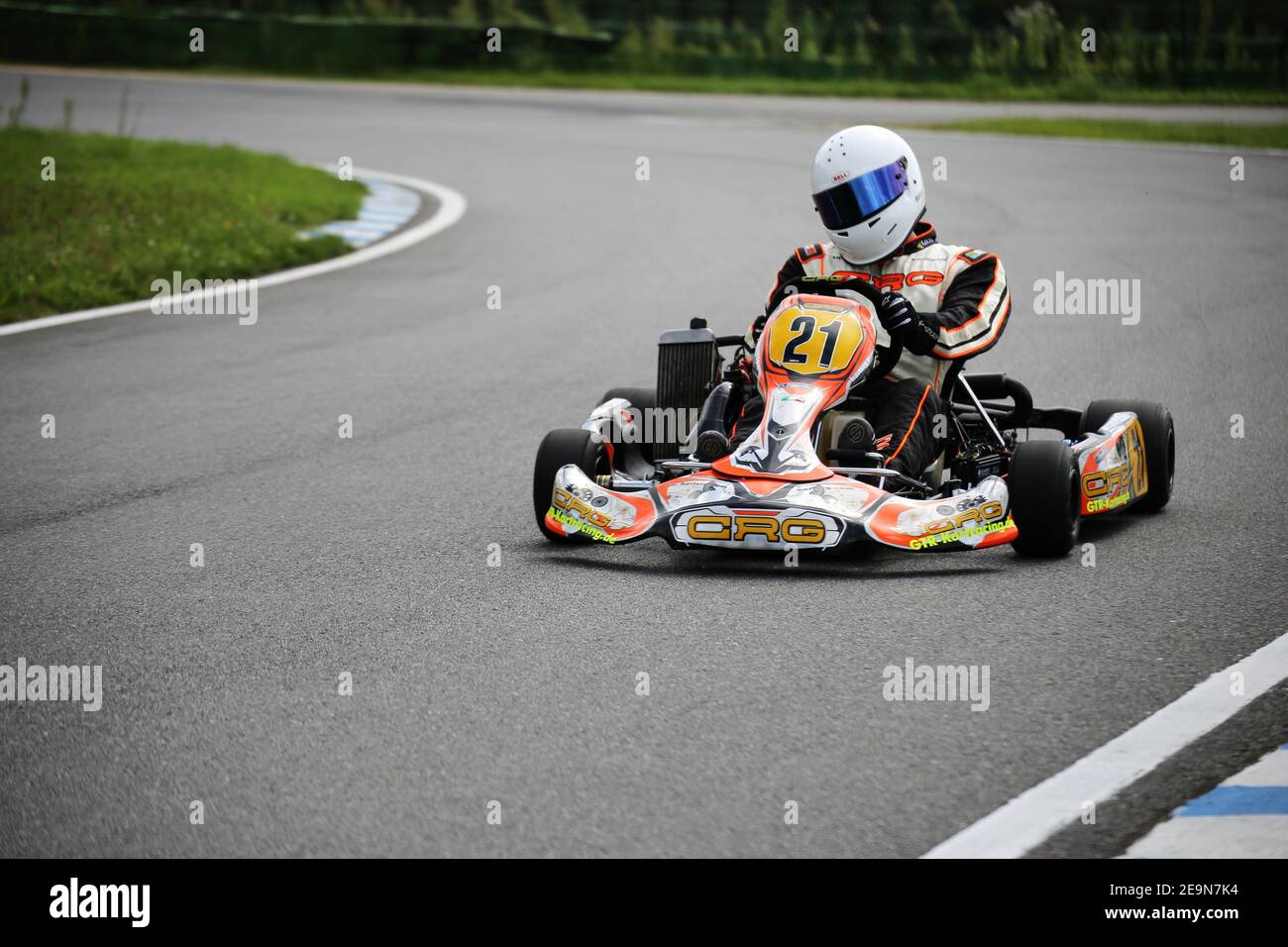 Hobby kart driver at a race (Germany Stock Photo - Alamy