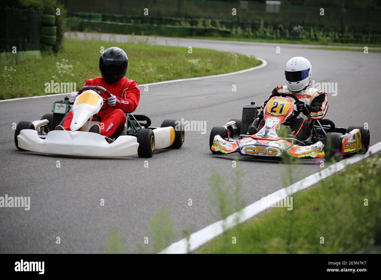Hobby kart driver at a race (Germany Stock Photo - Alamy