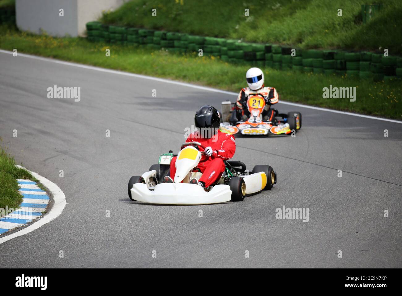 Hobby kart driver at a race (Germany Stock Photo - Alamy