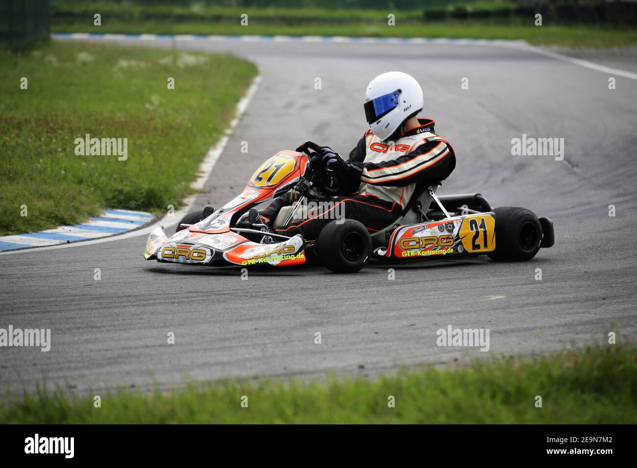 Hobby kart driver at a race (Germany Stock Photo - Alamy