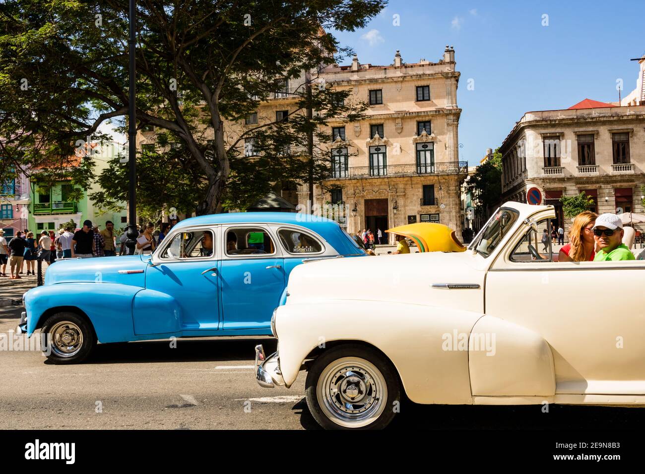 Vintage classic American car used as taxi in Havana, Cuba, 2021 Stock ...