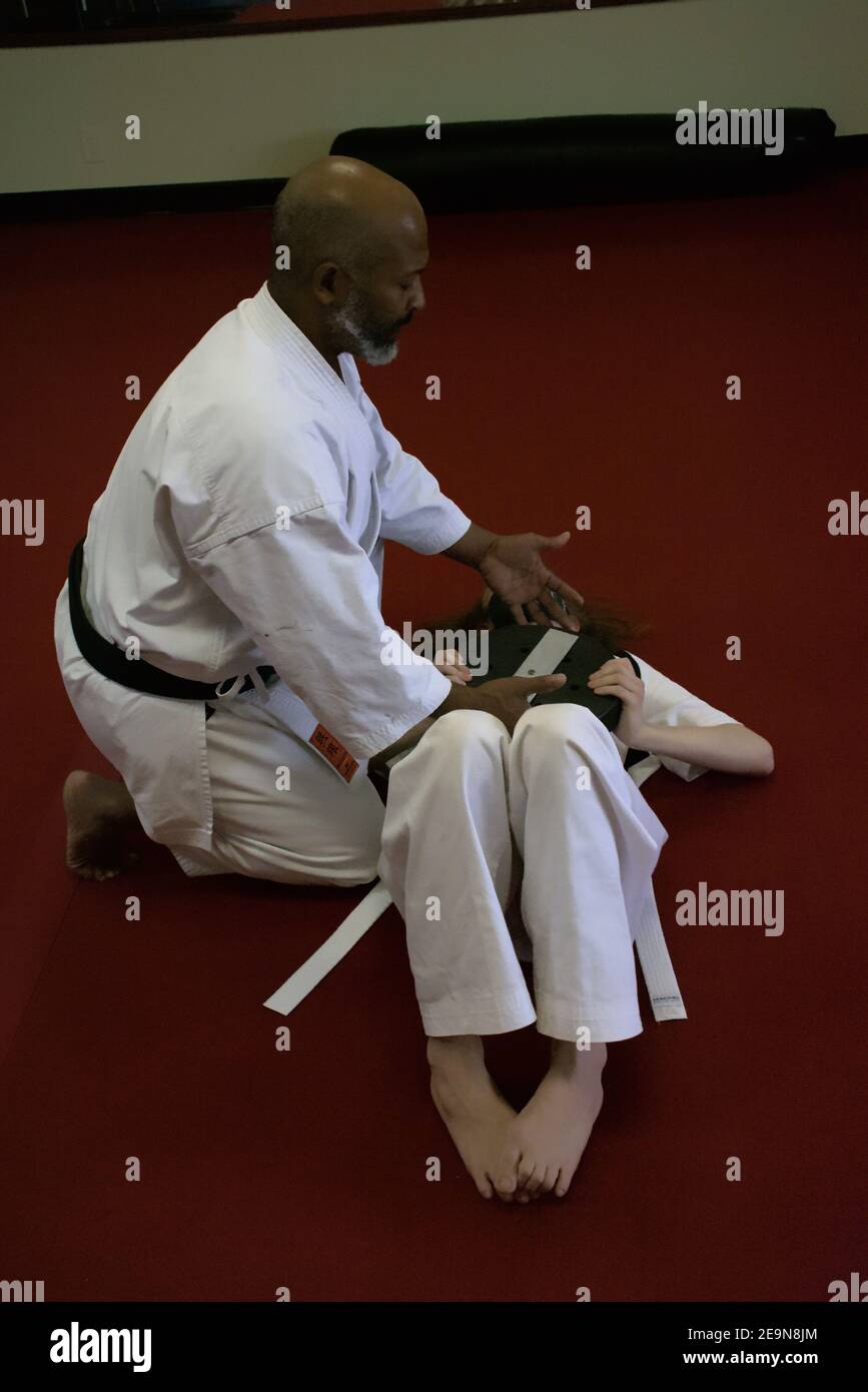 This action photo is of my son and his classmates in a Karate class ...