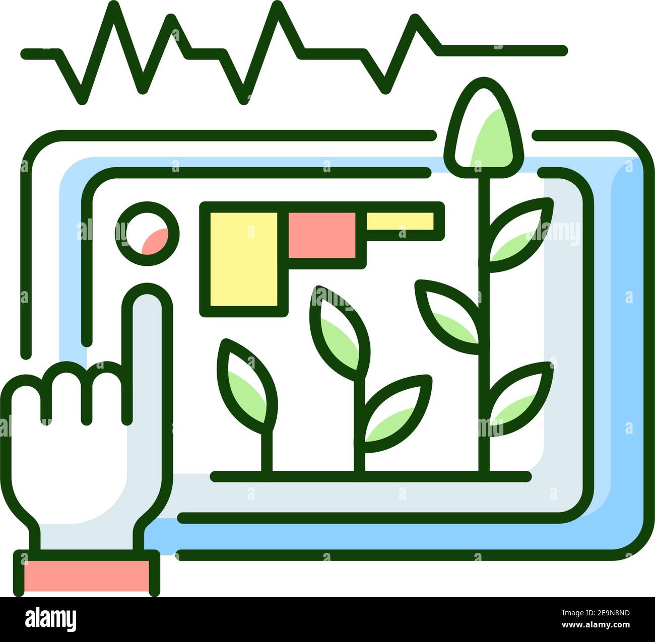 Yield prediction RGB color icon Stock Vector Image & Art - Alamy