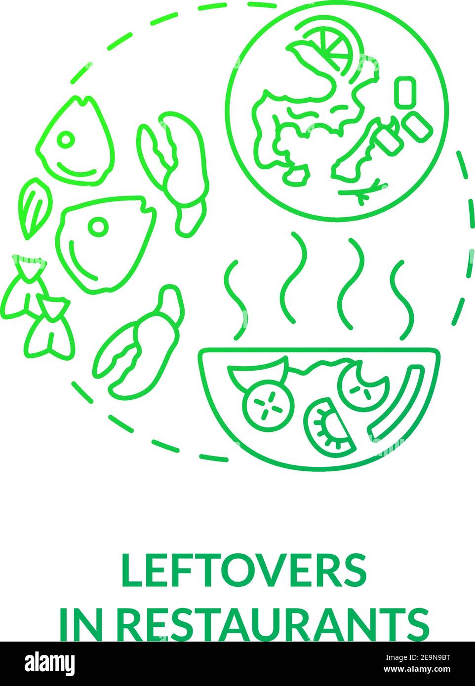 Leftovers in restaurants concept icon Stock Vector Image & Art - Alamy
