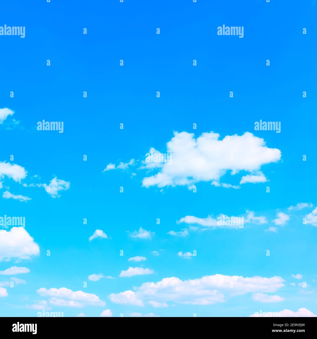 Blue spring sky and white clouds with copy-space. Background Stock ...