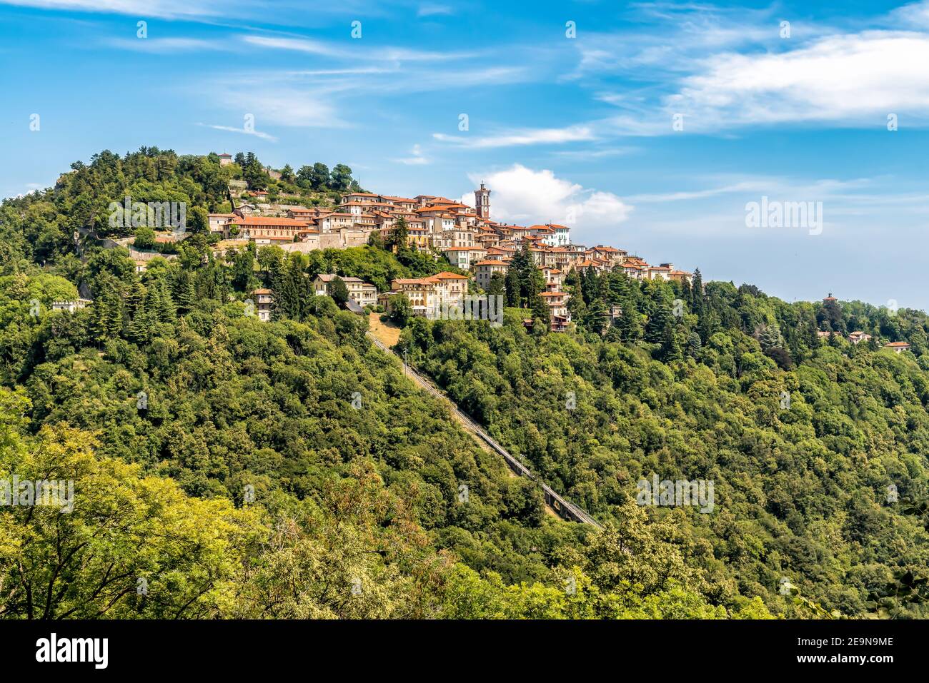 View of Sacred Mount of Varese is the symbol of the city of Varese ...