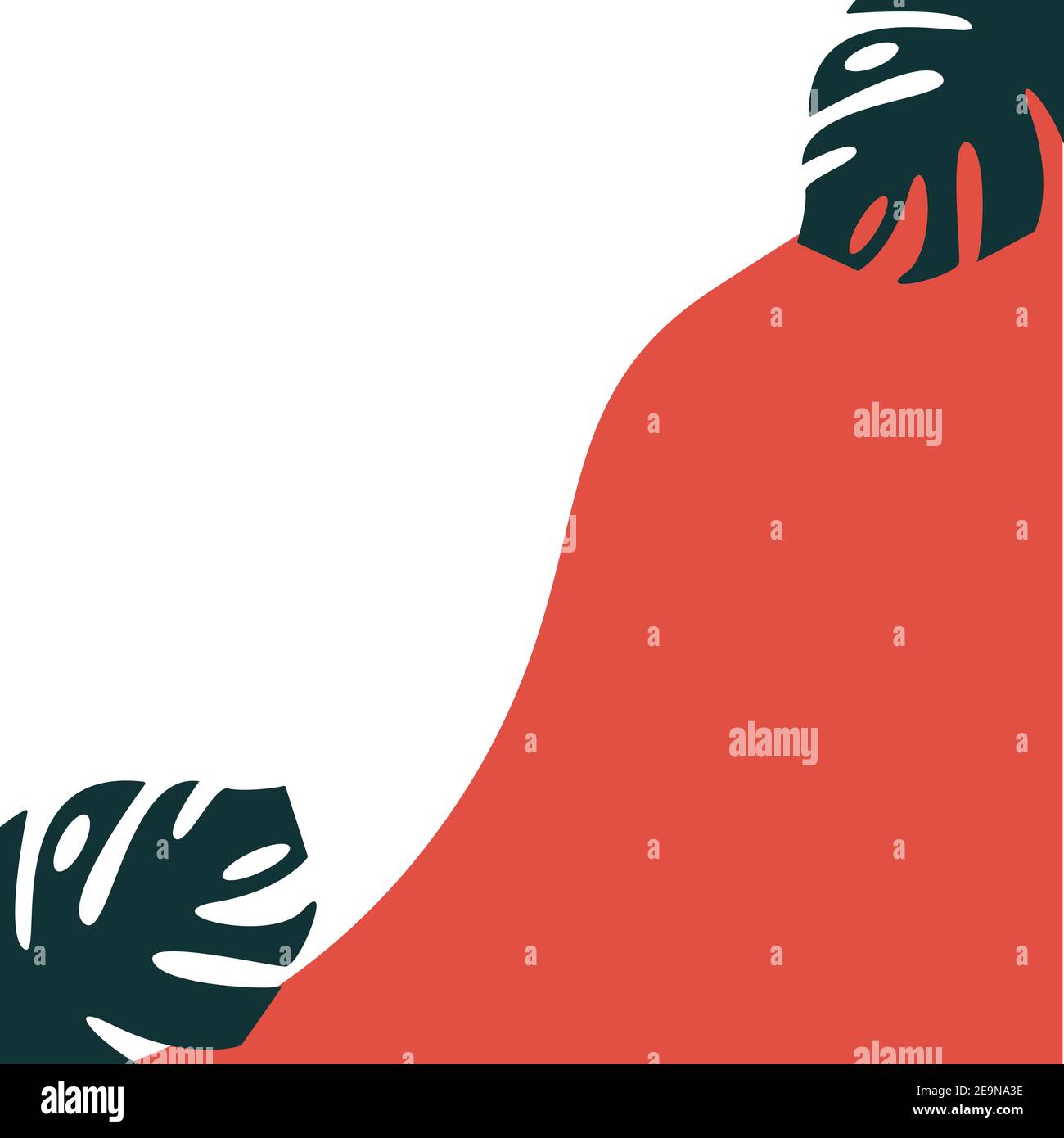 Leaf shadows on red and white background Stock Vector Image & Art - Alamy