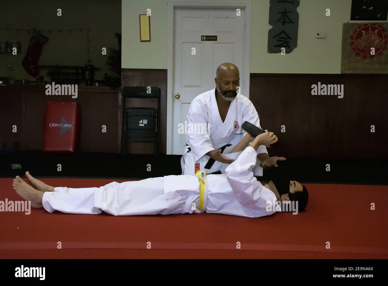 This action photo is of my son and his classmates in a Karate class ...