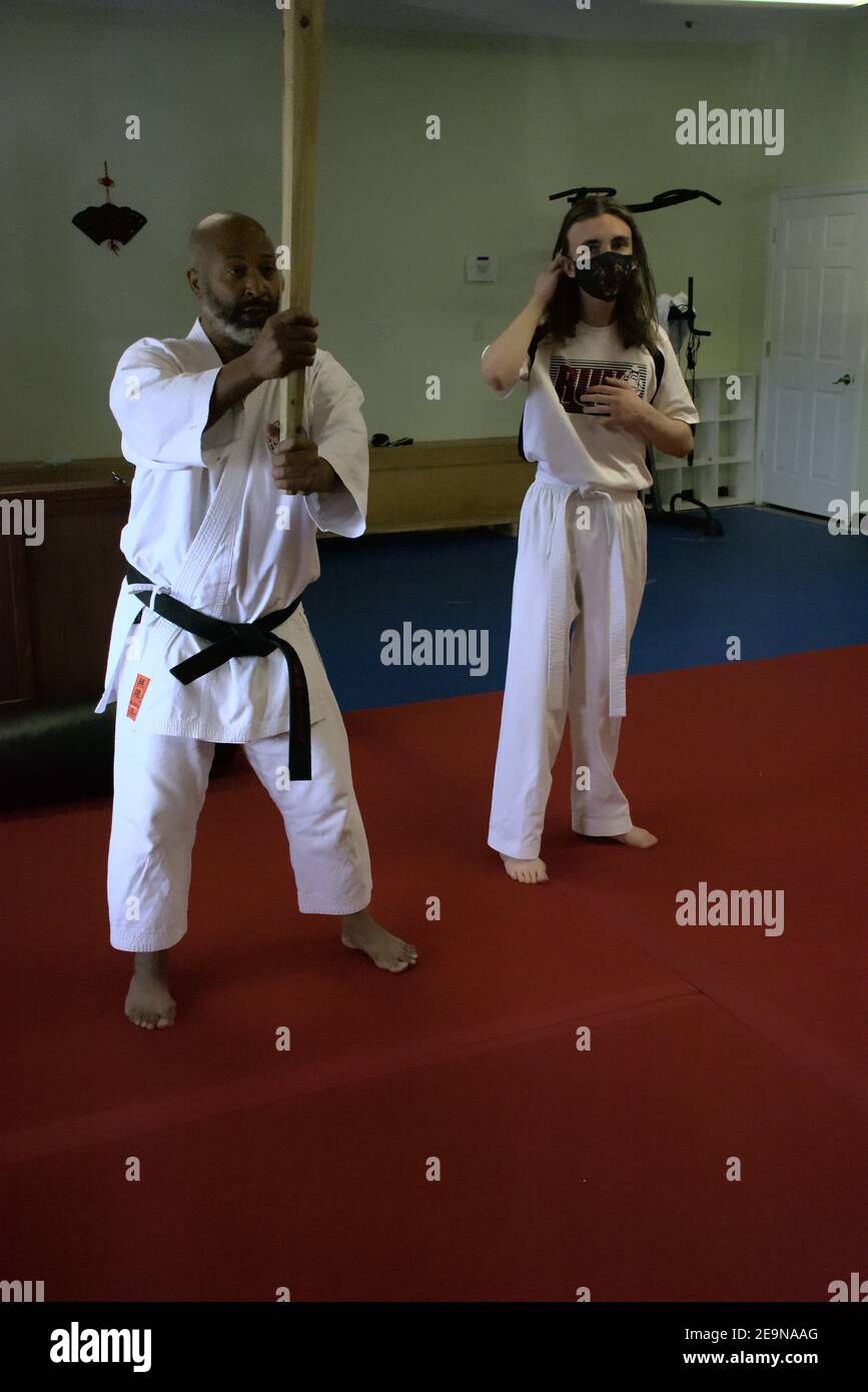 This action photo is of my son and his classmates in a Karate class ...