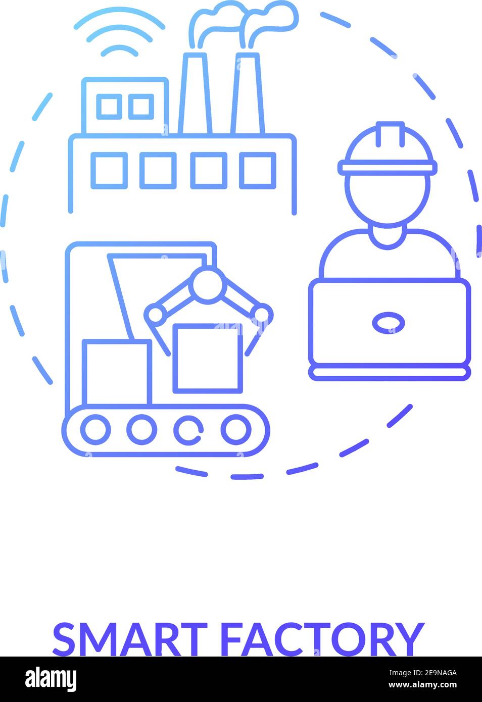 Smart factory concept icon Stock Vector Image & Art - Alamy