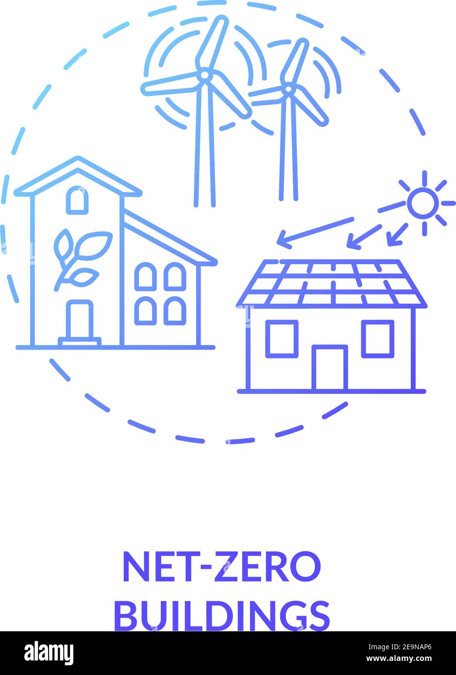 Net-zero buildings concept icon Stock Vector Image & Art - Alamy
