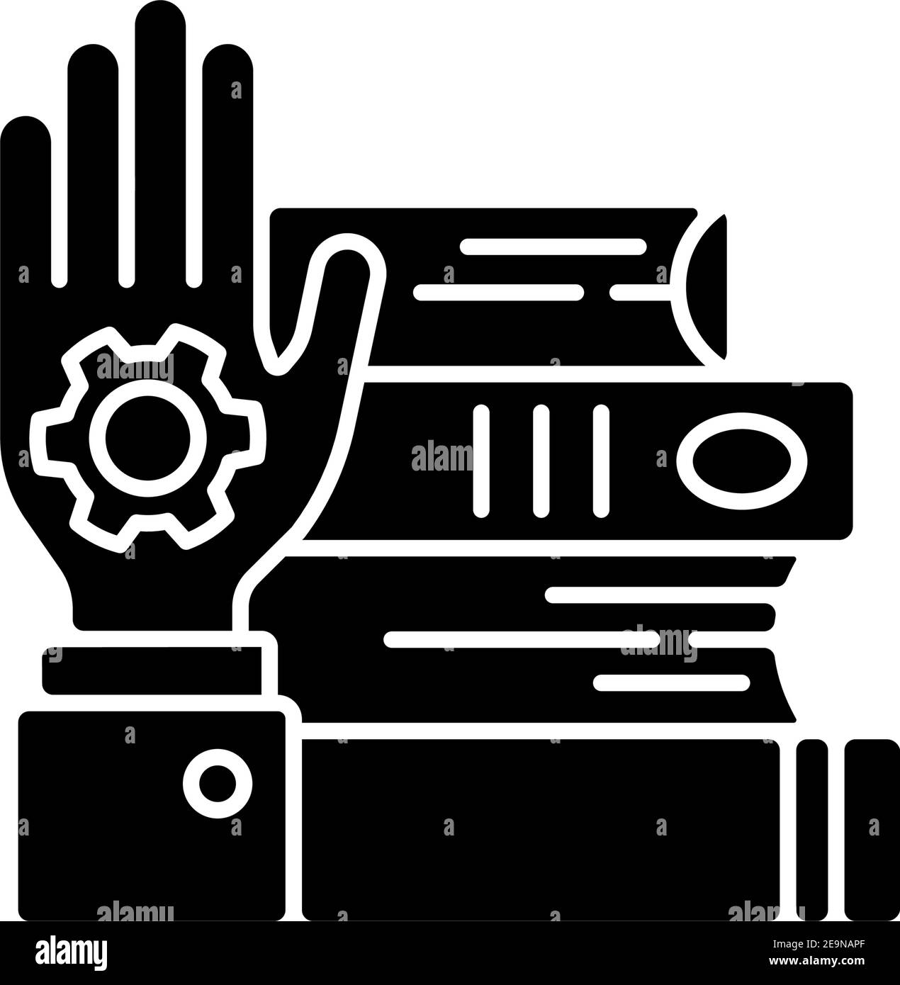 Hands-on learning black glyph icon Stock Vector Image & Art - Alamy