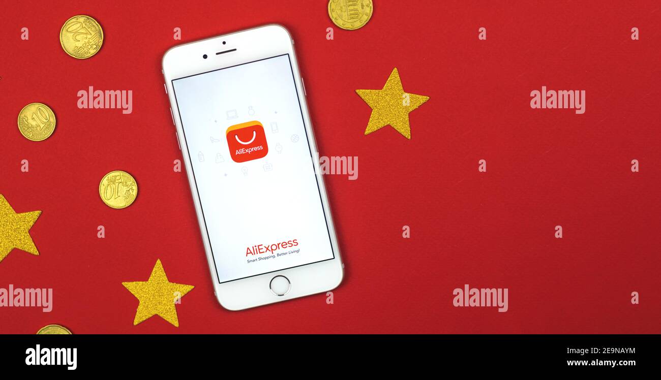 Kharkov, Ukraine - February 5, 2021: Aliexpress application icon and ...