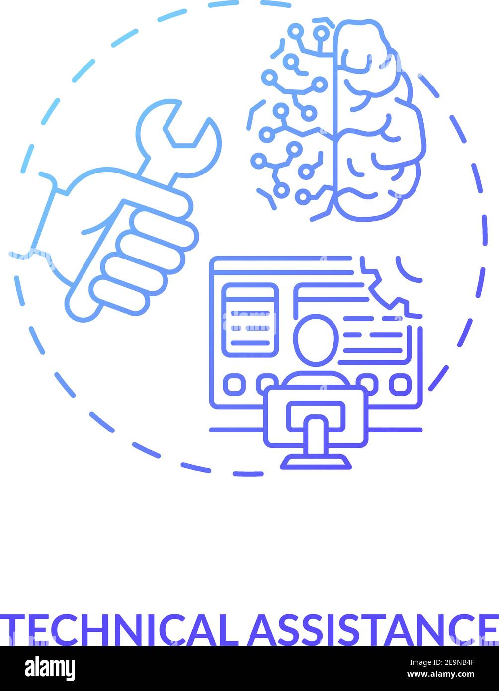 Technical assistance concept icon Stock Vector Image & Art - Alamy