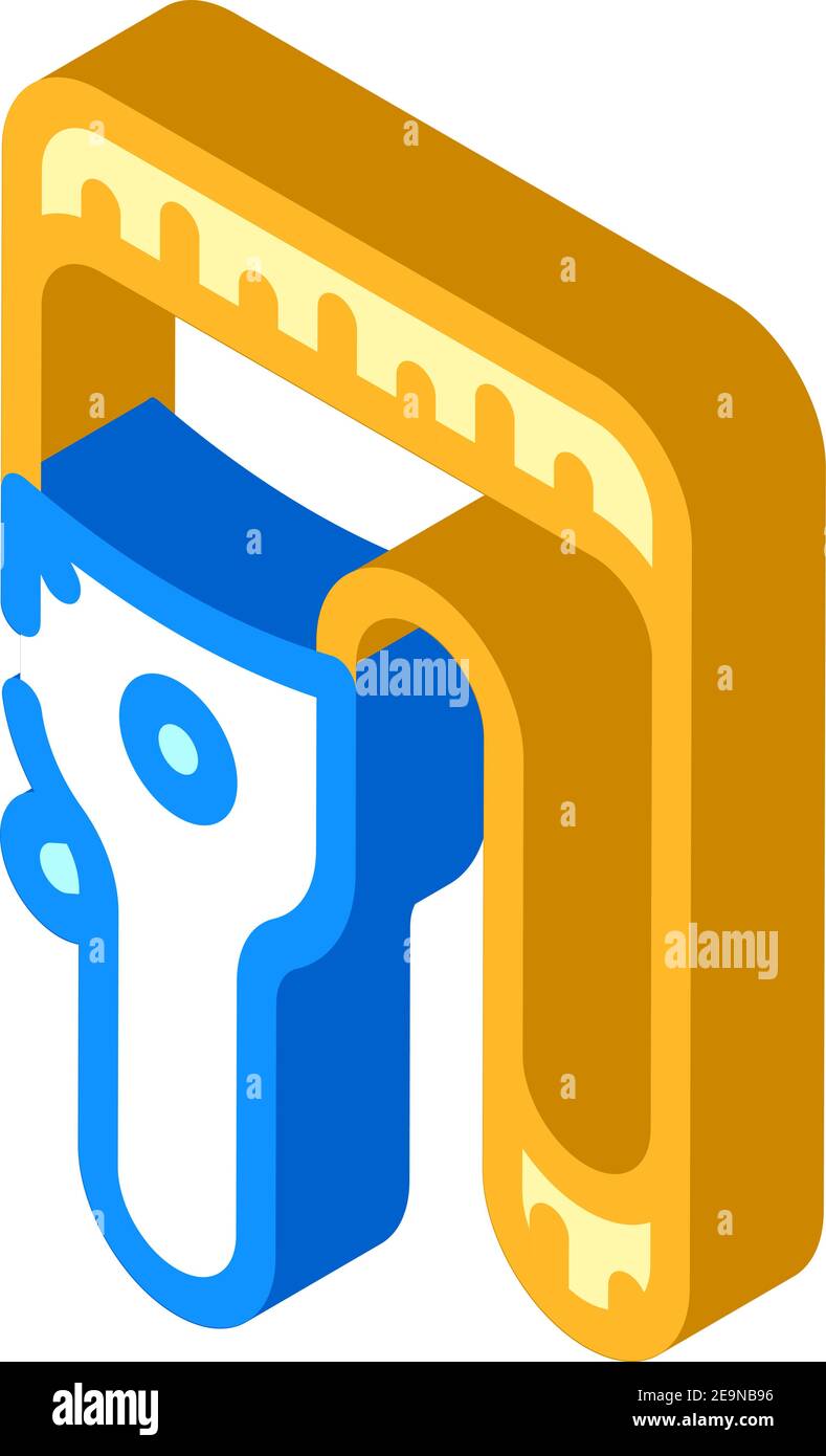 body measuring tape isometric icon vector illustration Stock Vector ...