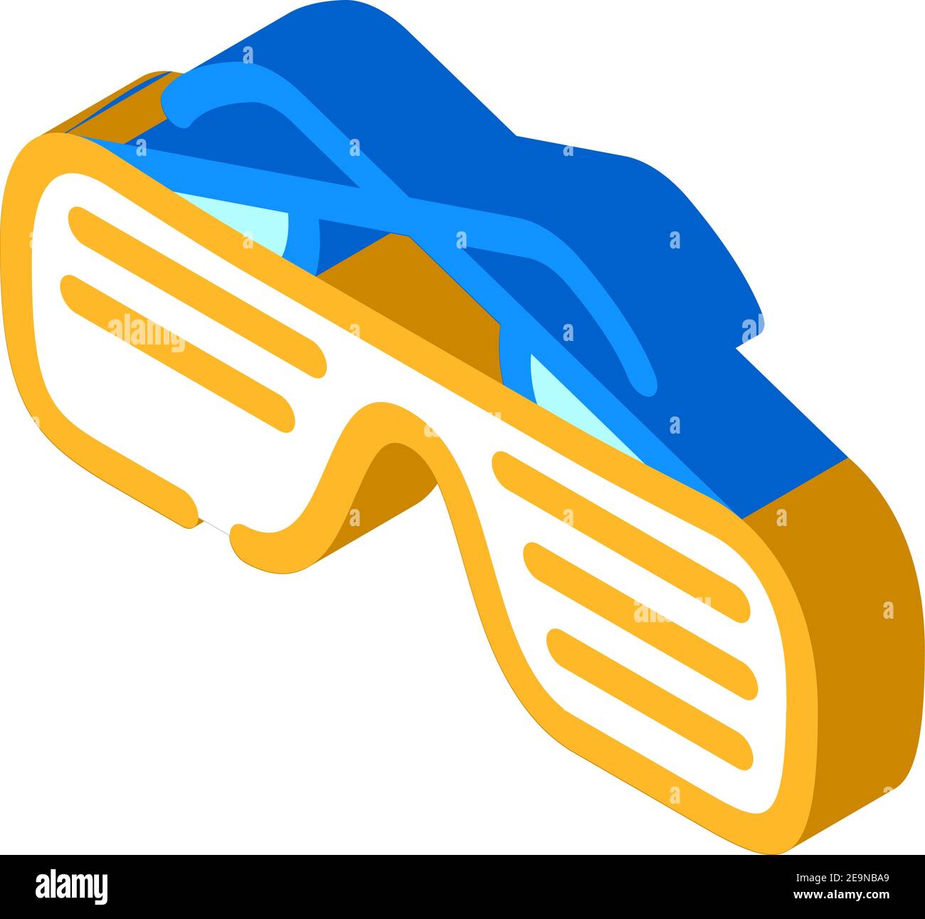 sunglasses rapper stylish accessory isometric icon vector illustration ...