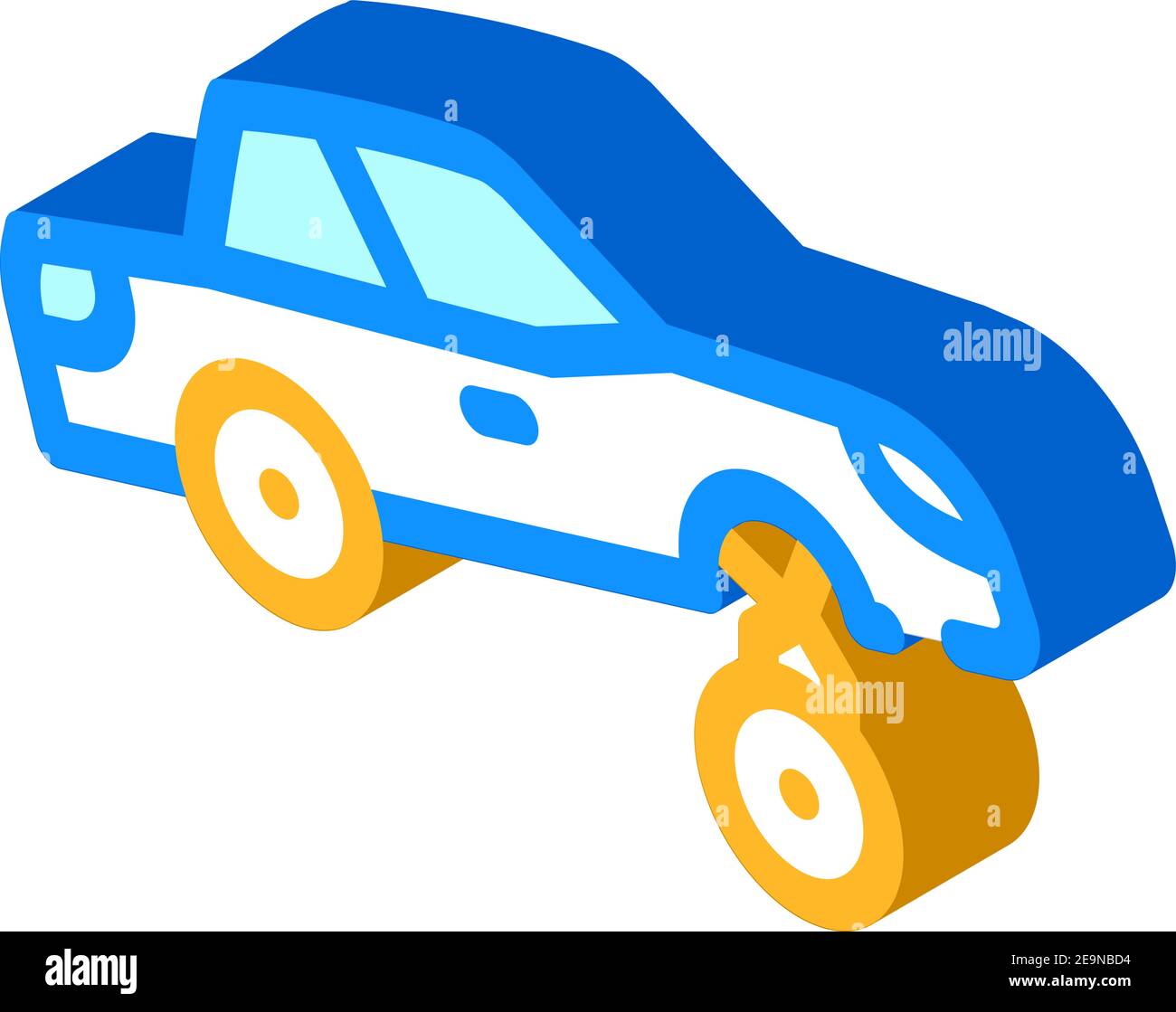 car rapper isometric icon vector illustration flat Stock Vector Image ...