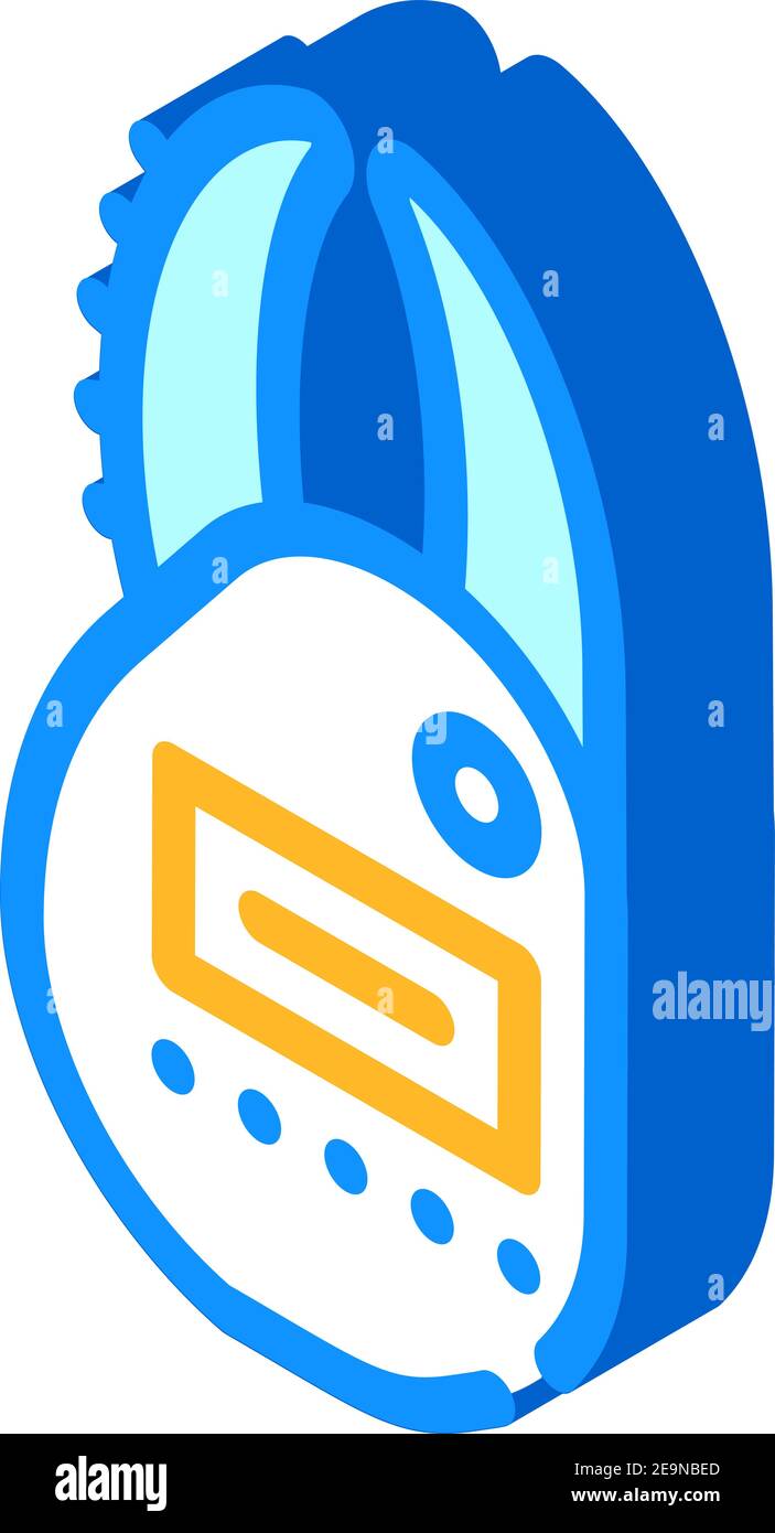 body fat percentage meter device isometric icon vector illustration ...