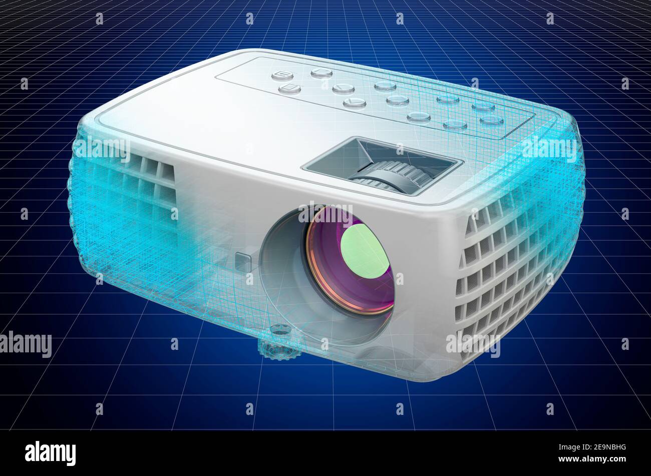 Visualization 3d Cad Model Of Image Projector Blueprint 3d Rendering