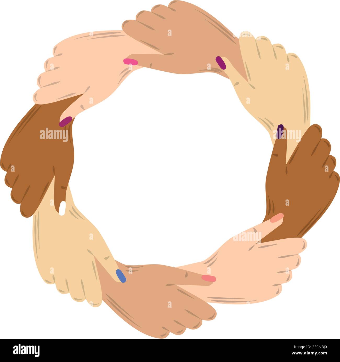 womens day diverse female hands together holding each other vector ... womens day diverse female hands together holding each other vector ...