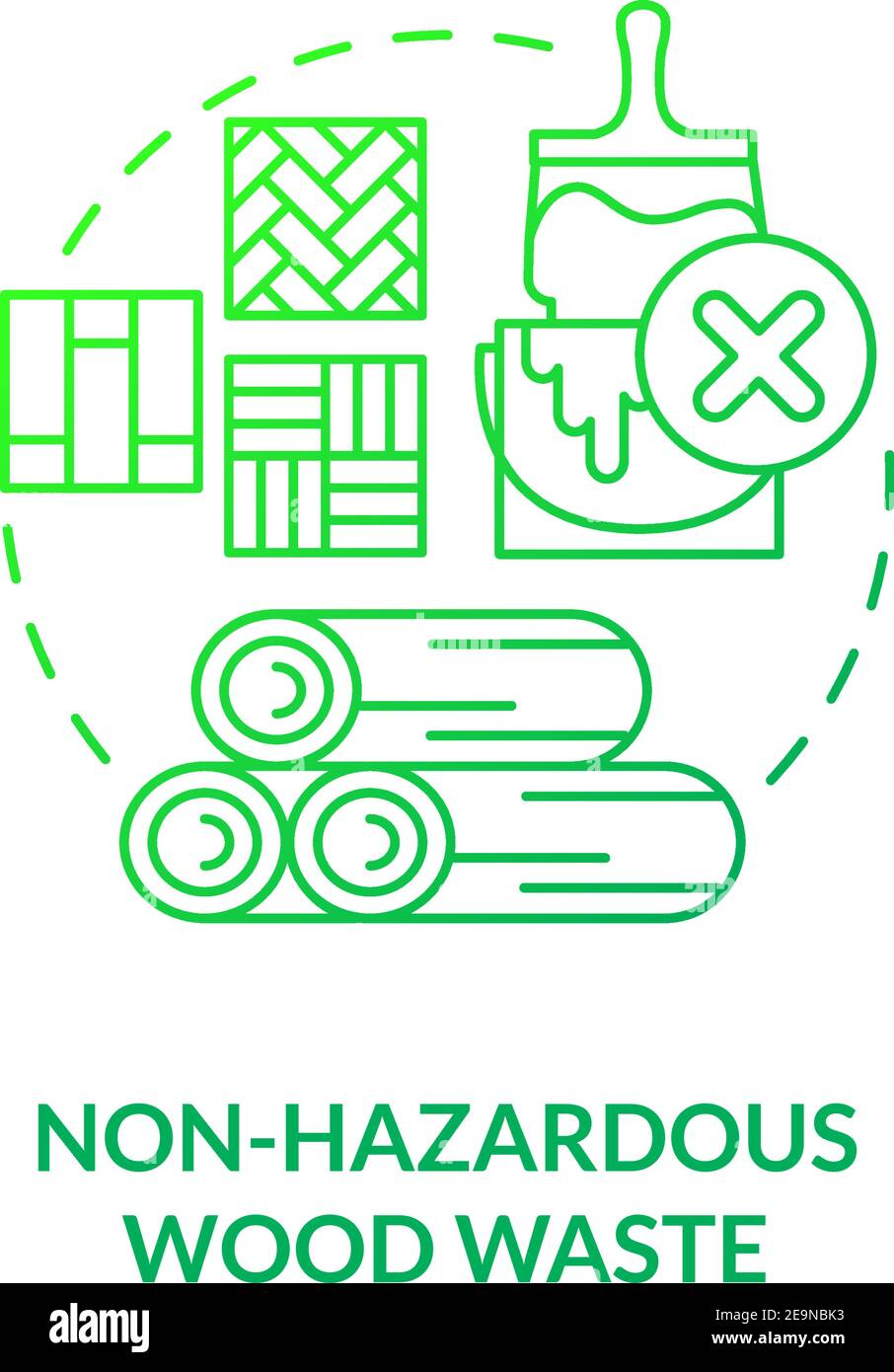 Non-hazardous wood waste concept icon Stock Vector Image & Art - Alamy