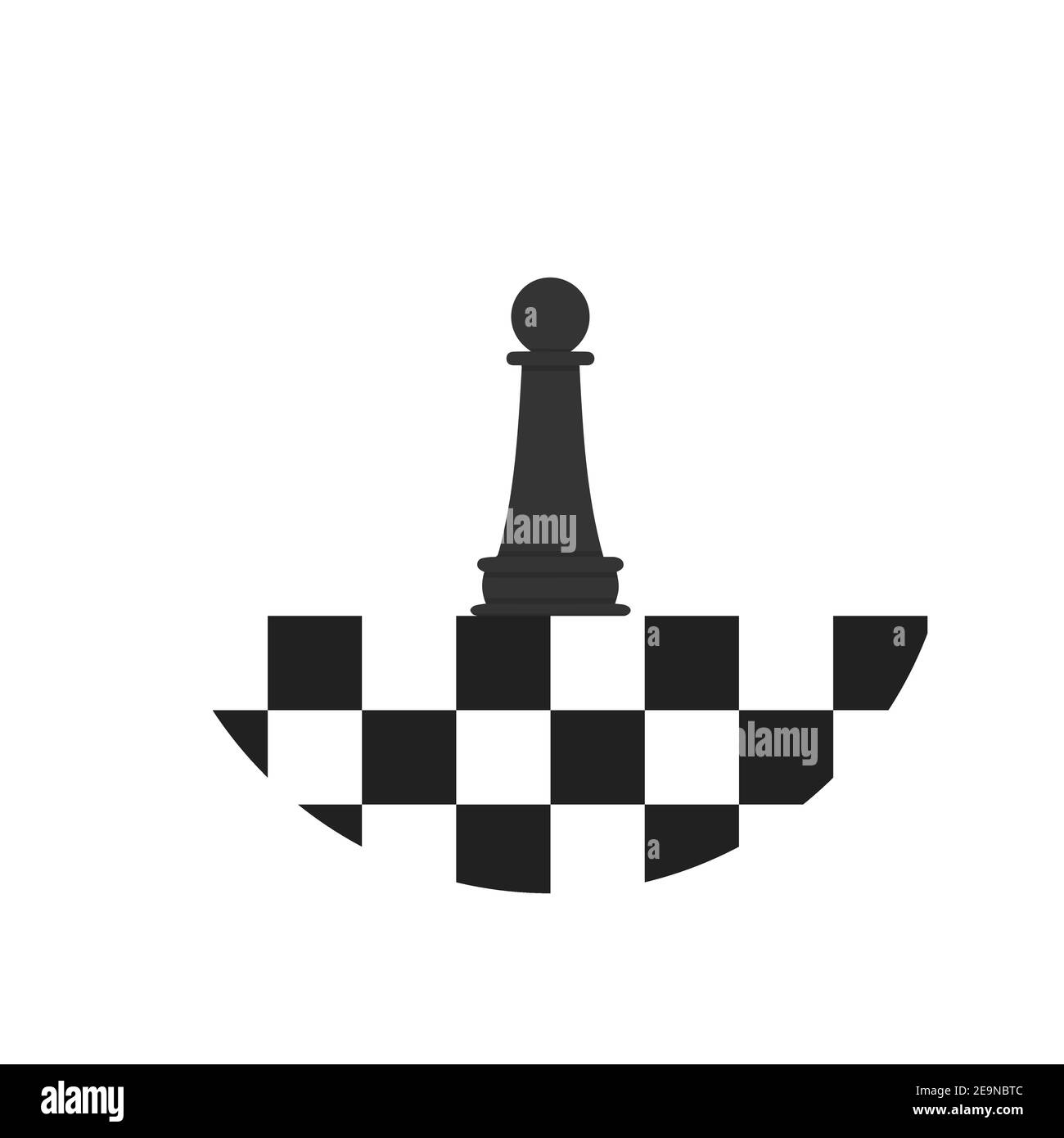Vector illustration of a pawn on a chessboard Stock Vector Image & Art ...