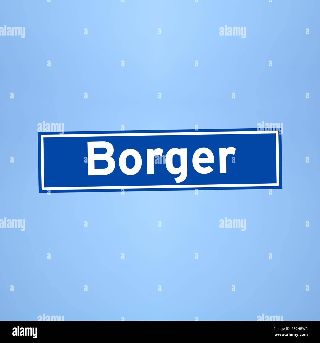 Borger place name sign in the Netherlands Stock Photo - Alamy
