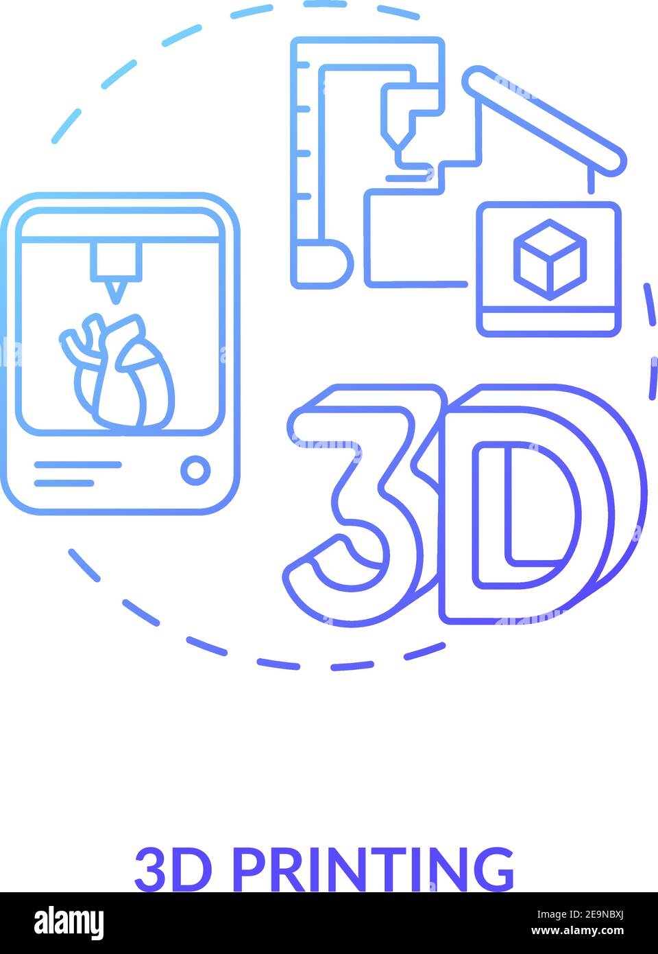 3D printing concept icon Stock Vector Image & Art - Alamy