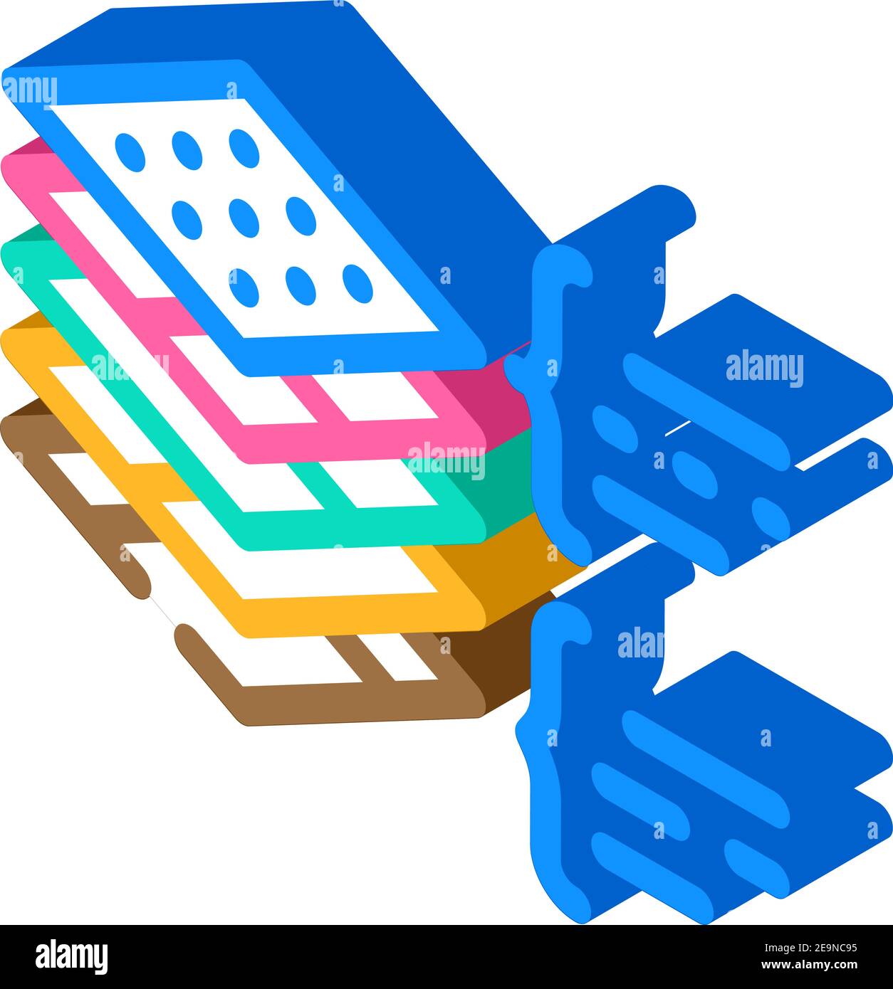 face scanning isometric icon vector illustration flat Stock Vector ...