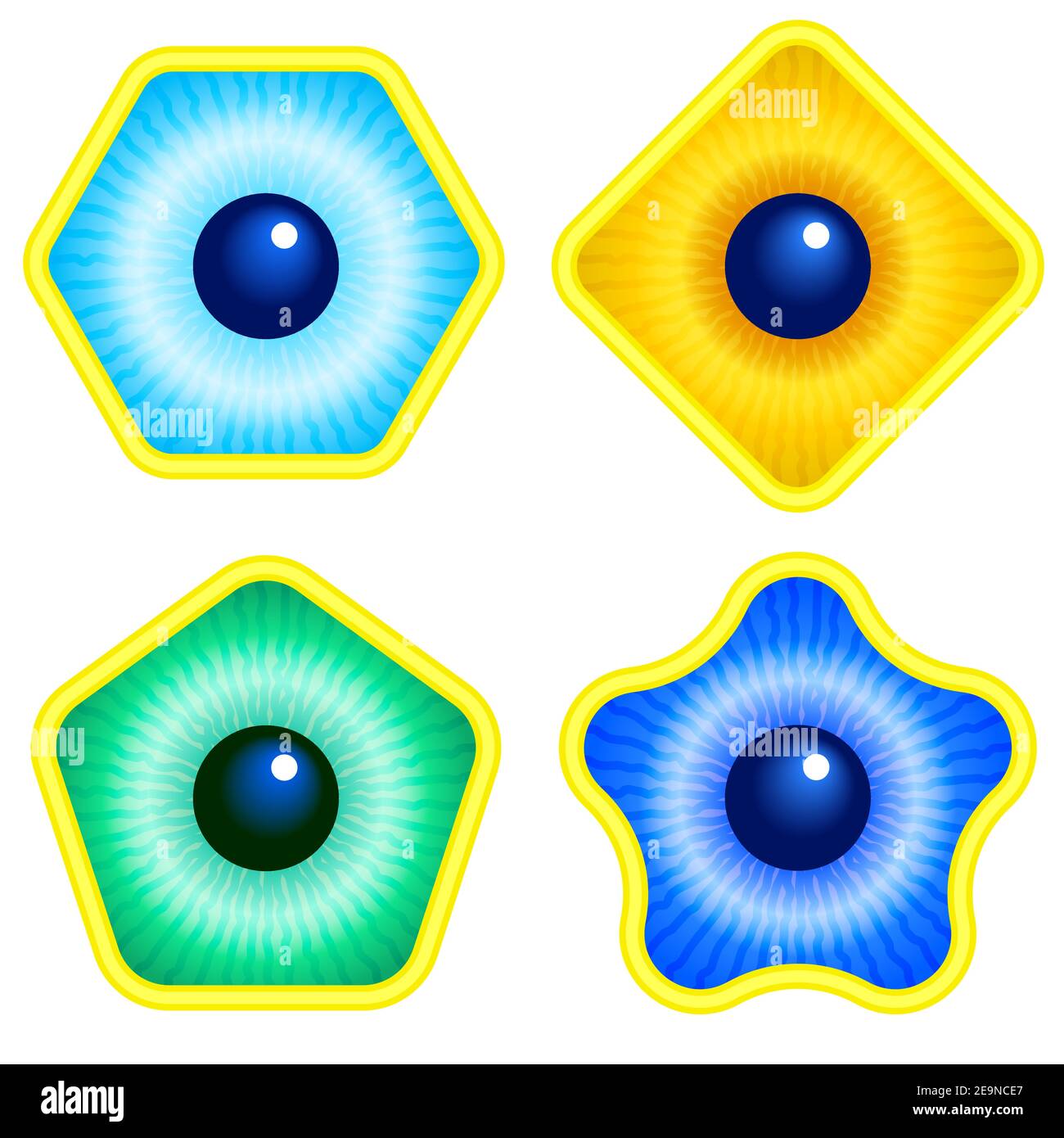 Illustration of the abstract eye icons Stock Vector Image & Art - Alamy