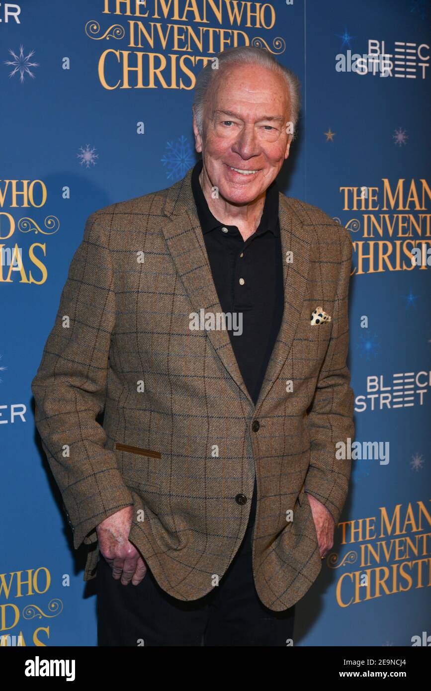 Actor Christopher Plummer attends "The Man Who Invented Christmas" New ...