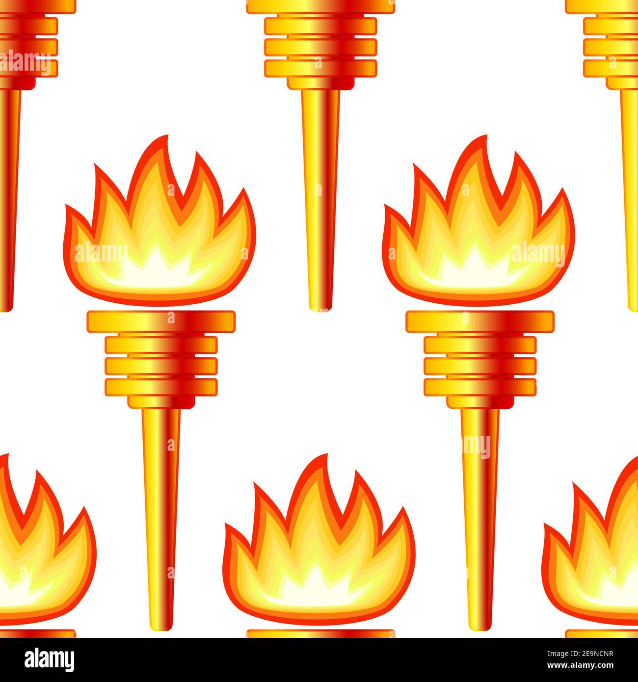 Seamless pattern of the abstract gold torch Stock Vector Image & Art ...