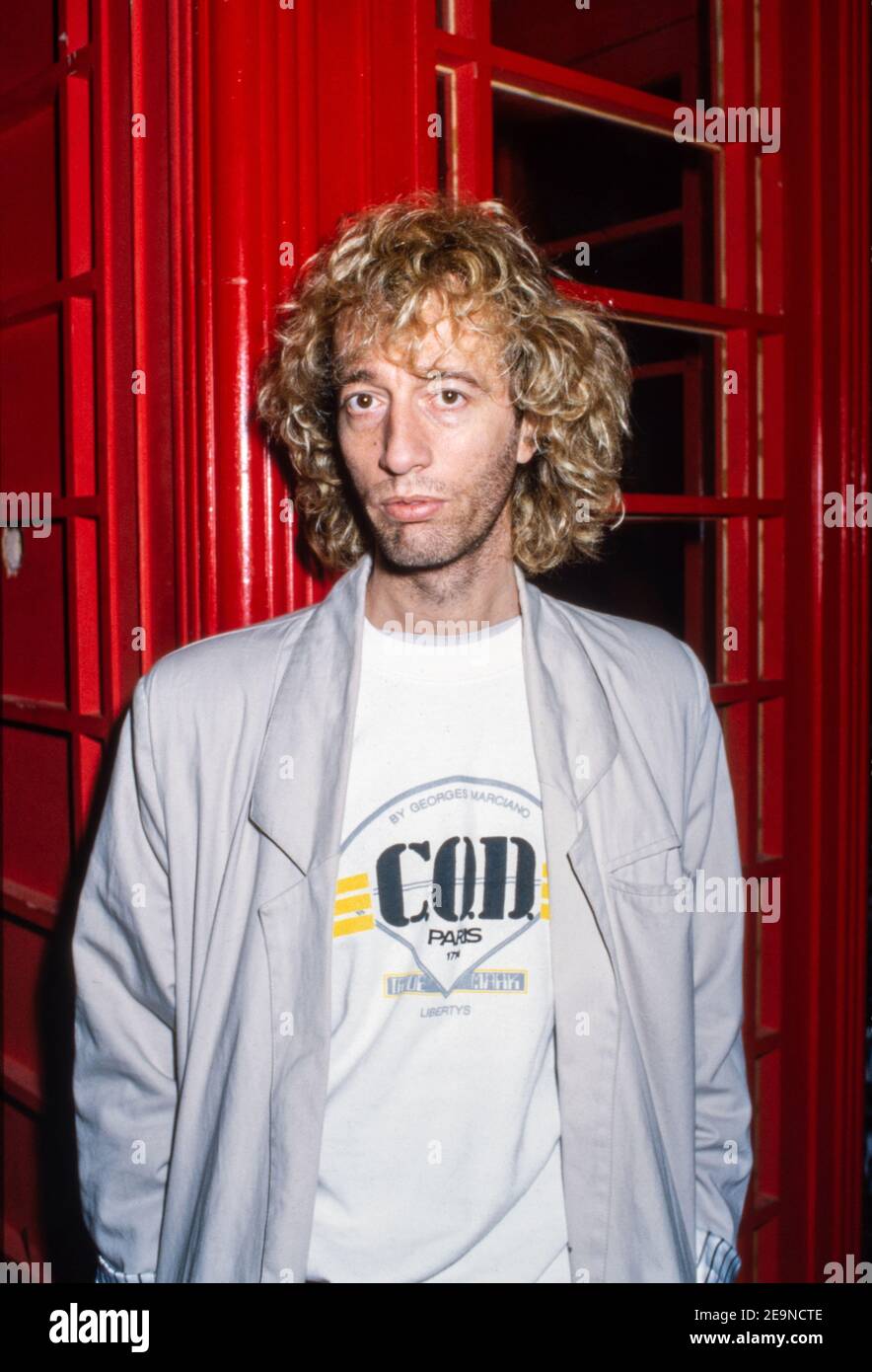 HILVERSUM, THE NETHERLANDS - NOV 03, 1985: Singer Robin Gibb from the ...