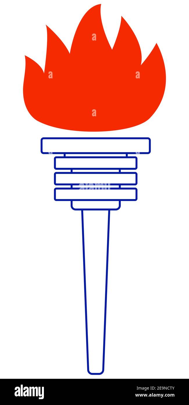 Illustration of the abstract contour torch Stock Vector Image & Art - Alamy