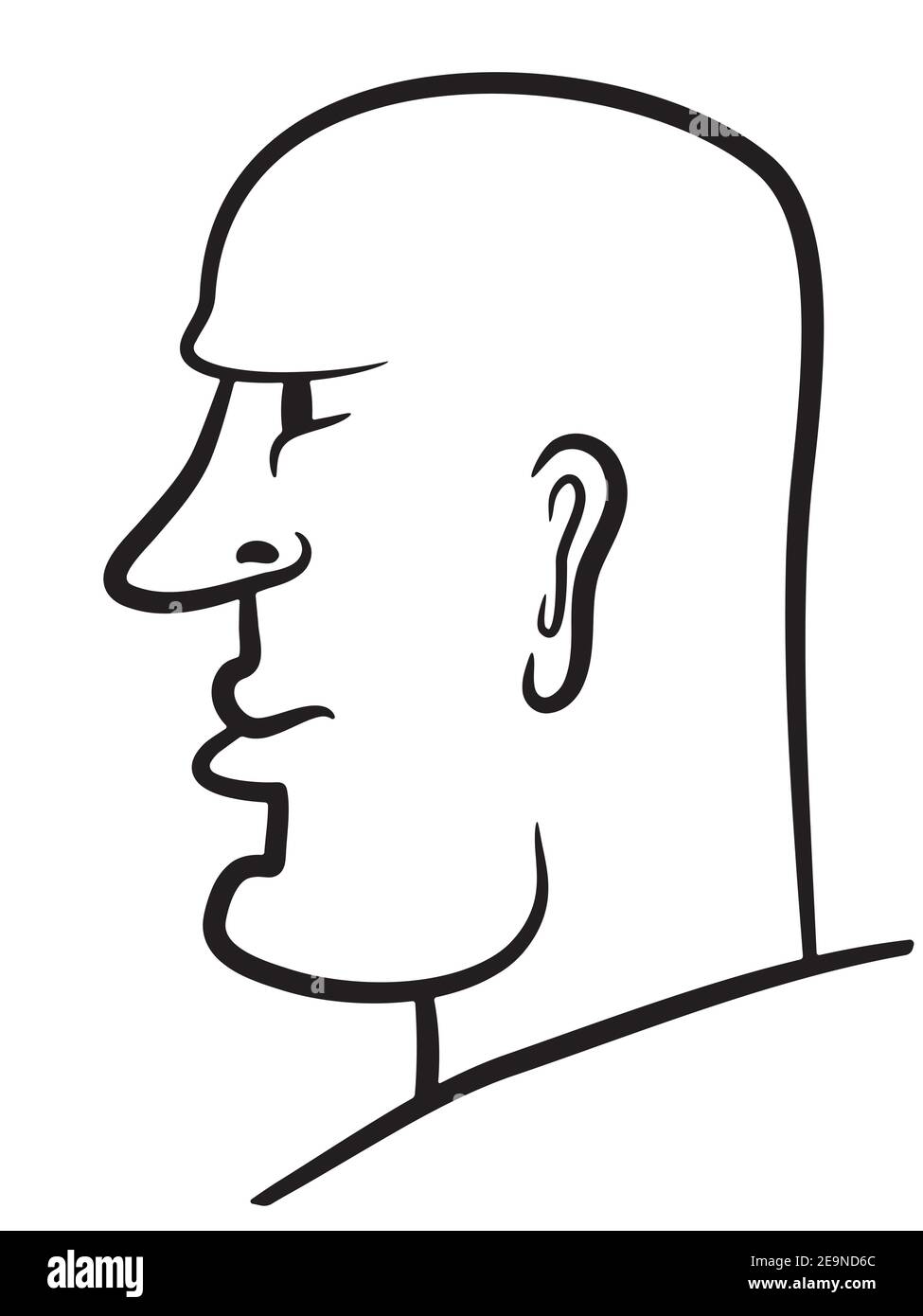Profile icon male sketch Cut Out Stock Images & Pictures - Alamy